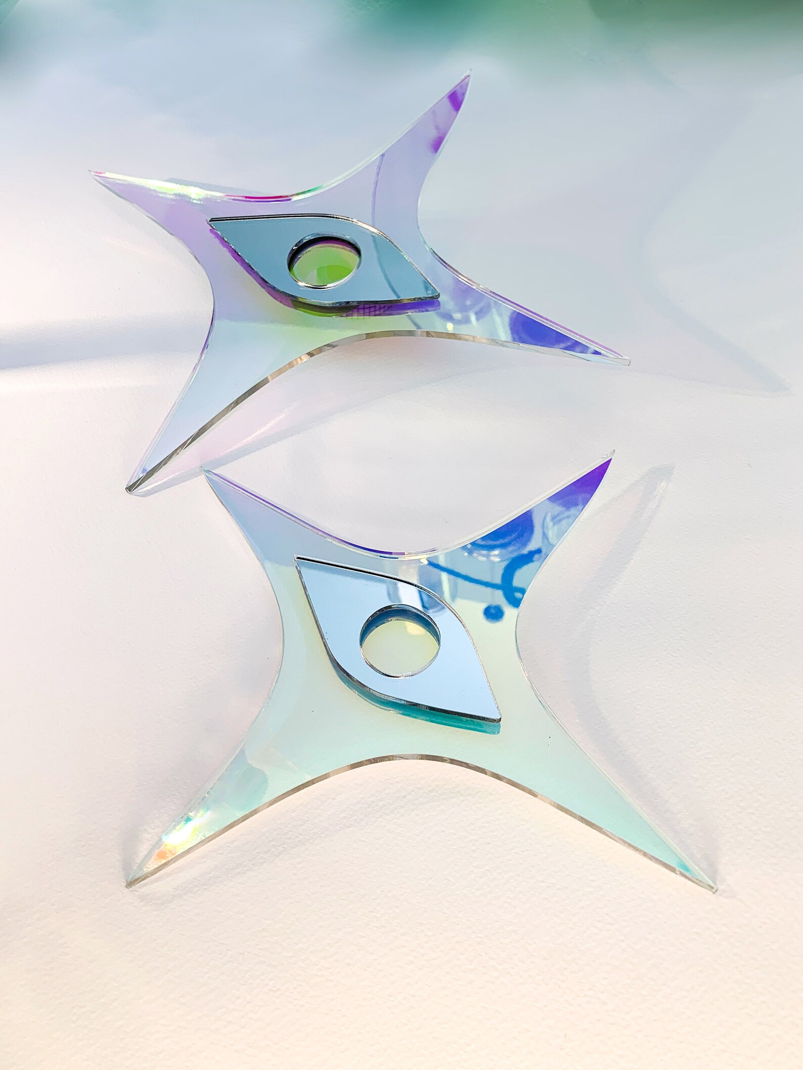 Sparkle Eye Reflector Set Set of 2 Mirrors Wavy Acrylic - Etsy