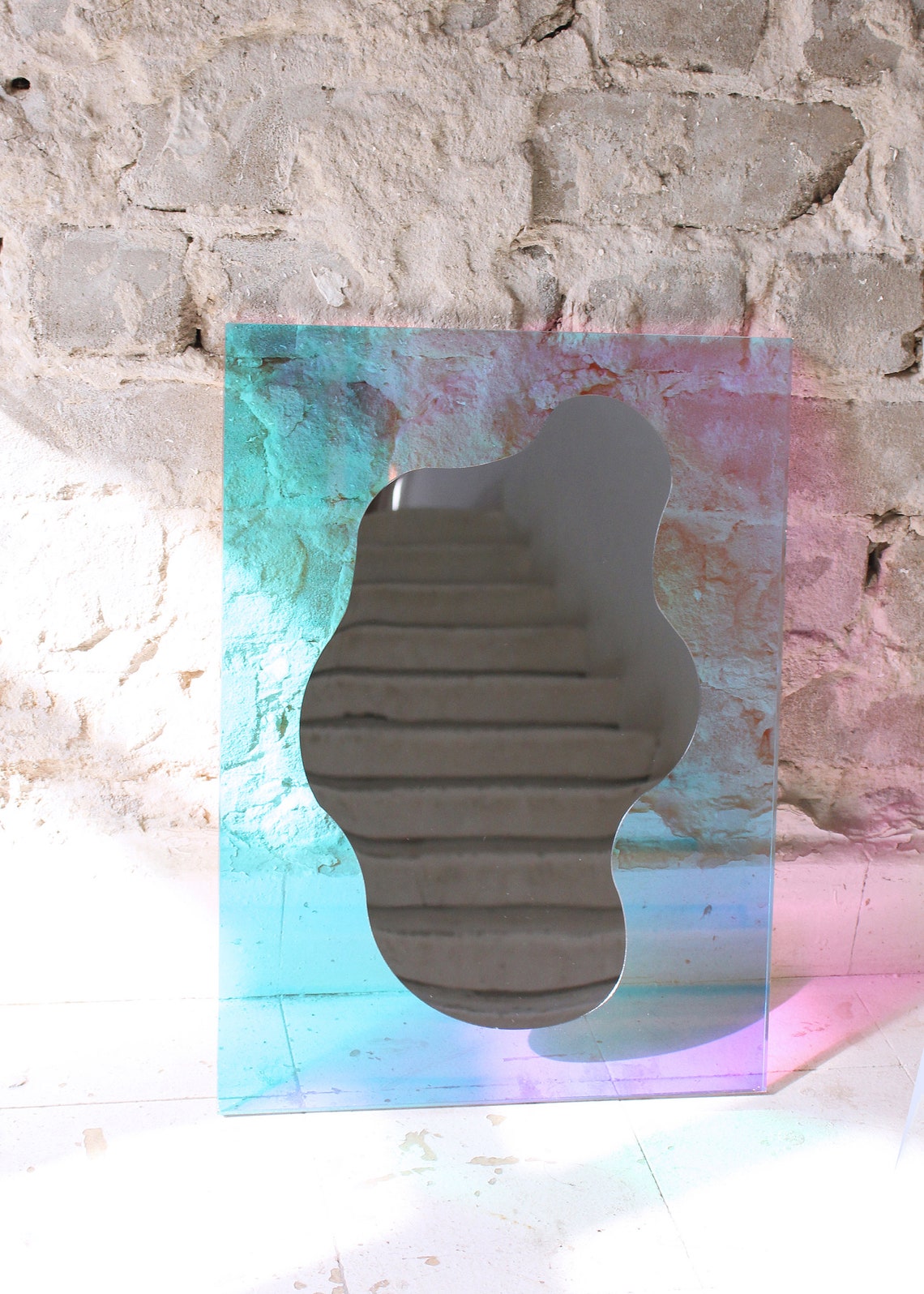 Squared Wiggly Reflector Wavy Acrylic Mirror Wiggly Mirror - Etsy