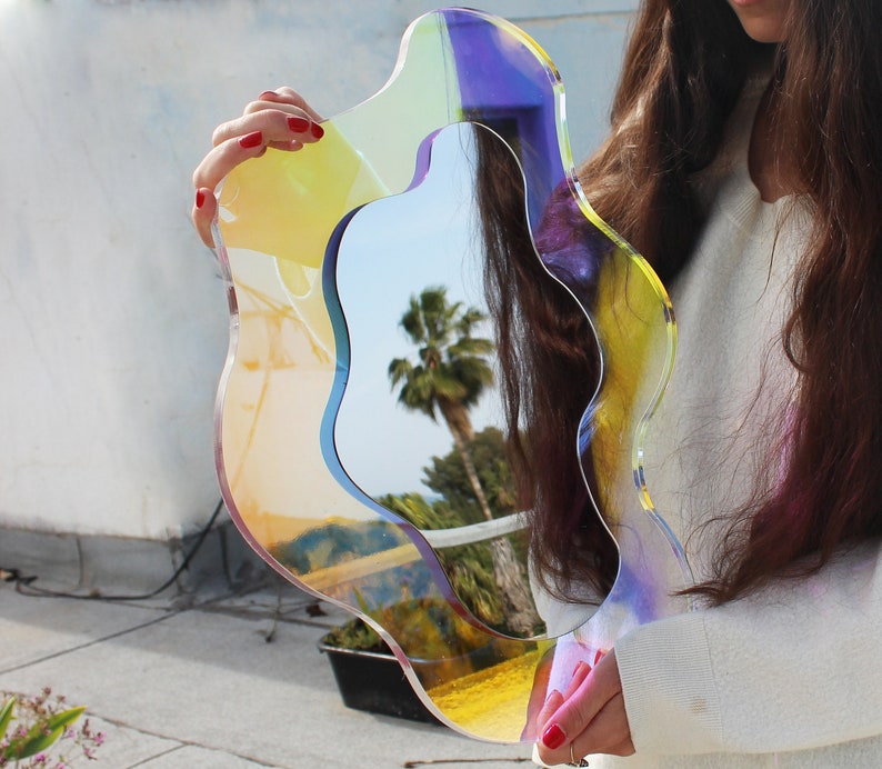 Medium Wiggly Life Reflector - Wavy Acrylic Mirror Wiggly Mirror ...