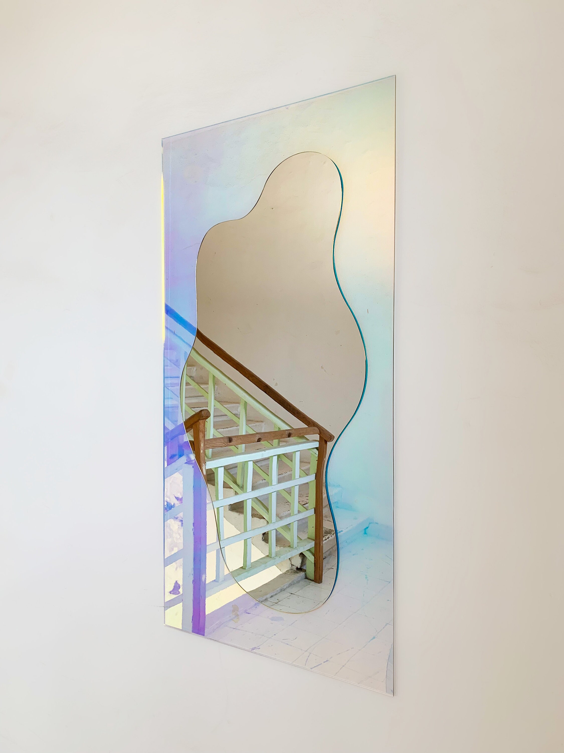 Squared Wiggly Life Reflector Mirror Full Body Wavy - Etsy