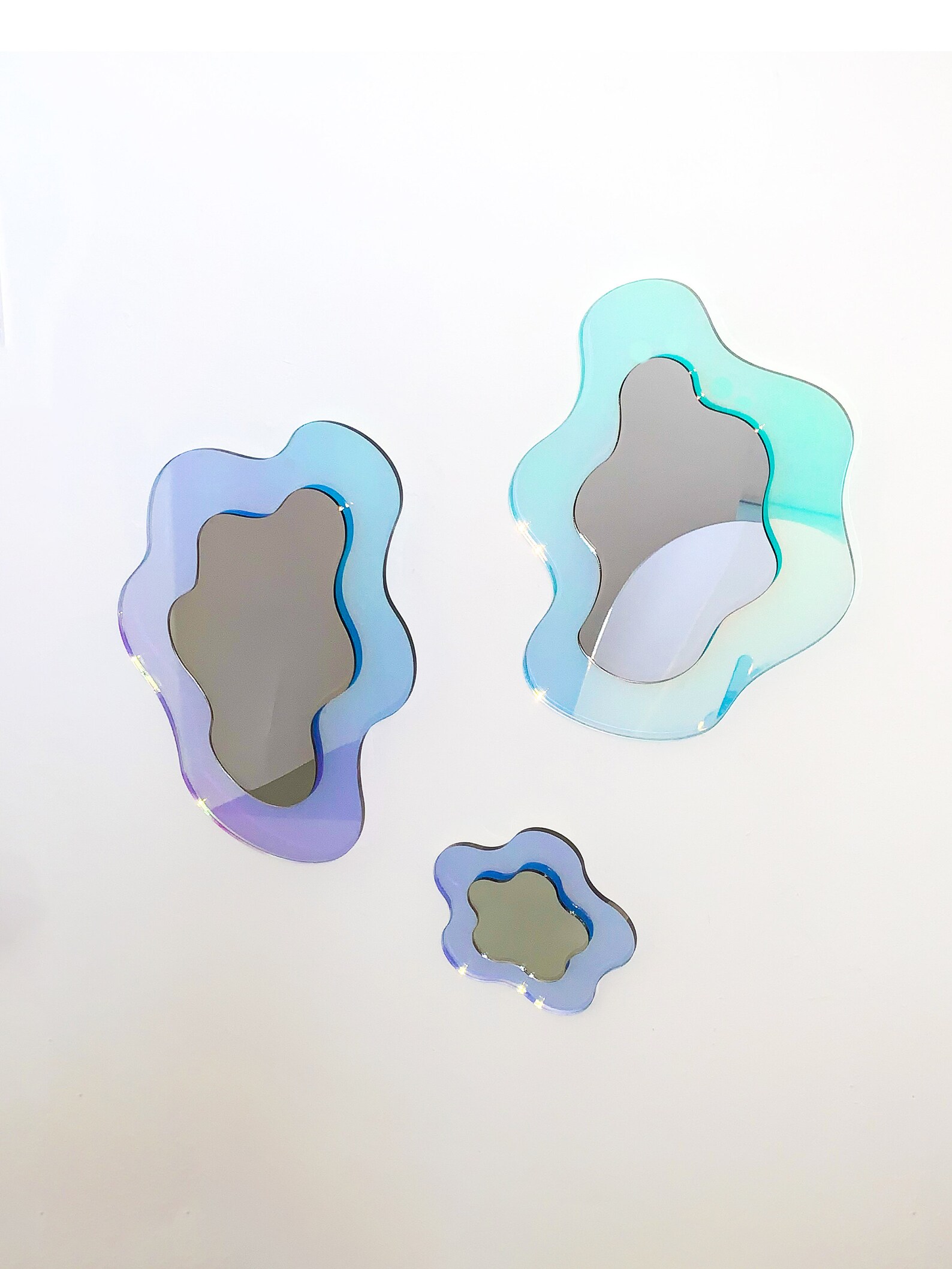 Wiggle Reflector Set Set of 3 Mirrors Wavy Acrylic Mirror - Etsy