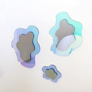 Wiggle Reflector Set - Set of 3 Mirrors - Wavy Acrylic Mirror Wiggly ...