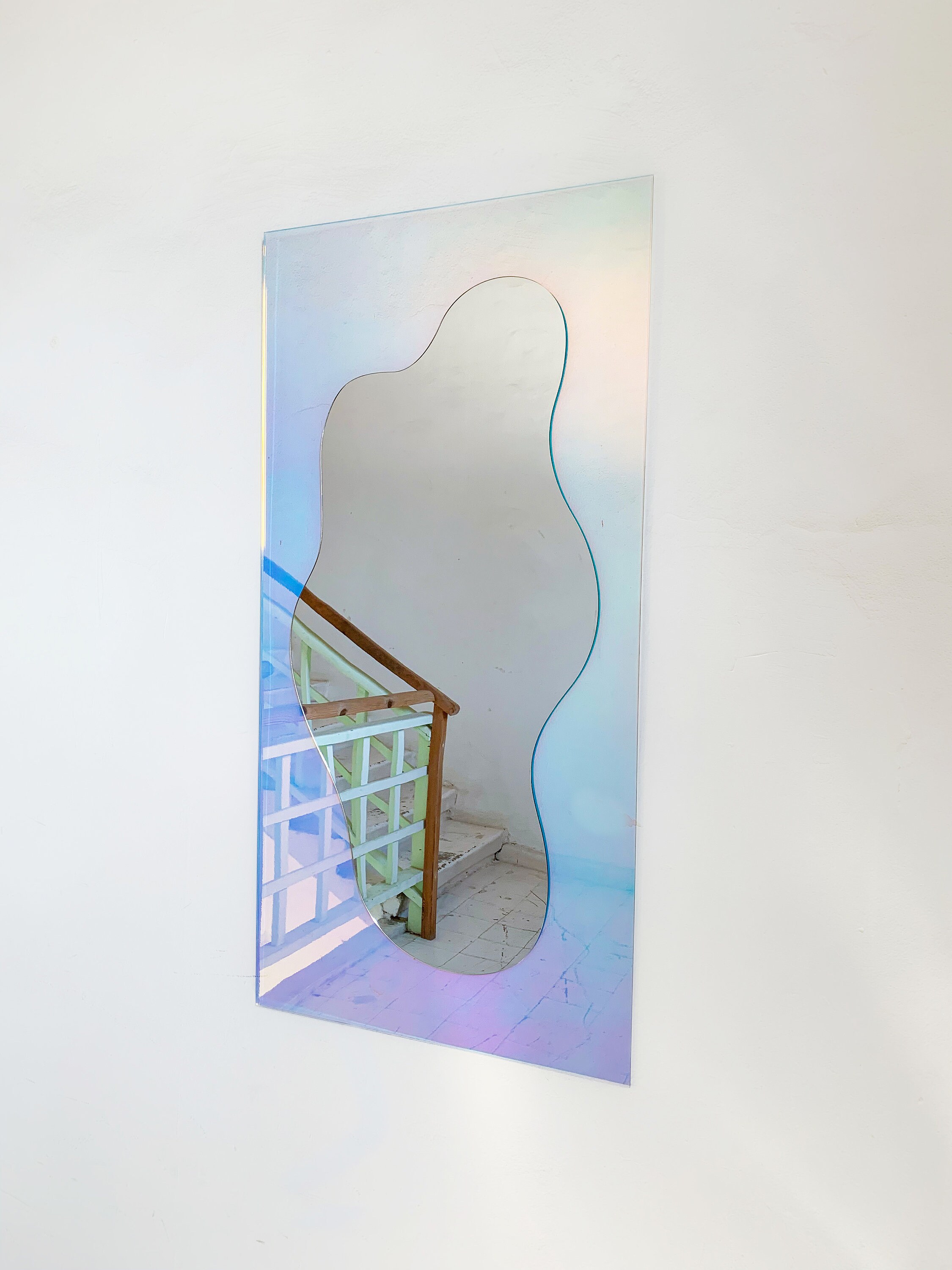 Squared Wiggly Life Reflector Mirror Full Body Wavy - Etsy