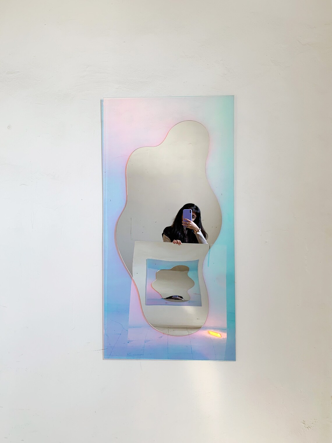 Squared Wiggly Life Reflector Mirror Full Body Wavy - Etsy