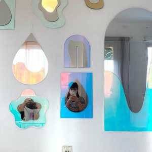Drippy Reflector - Wavy Drop Shape Acrylic Mirror Wiggly Mirror ...