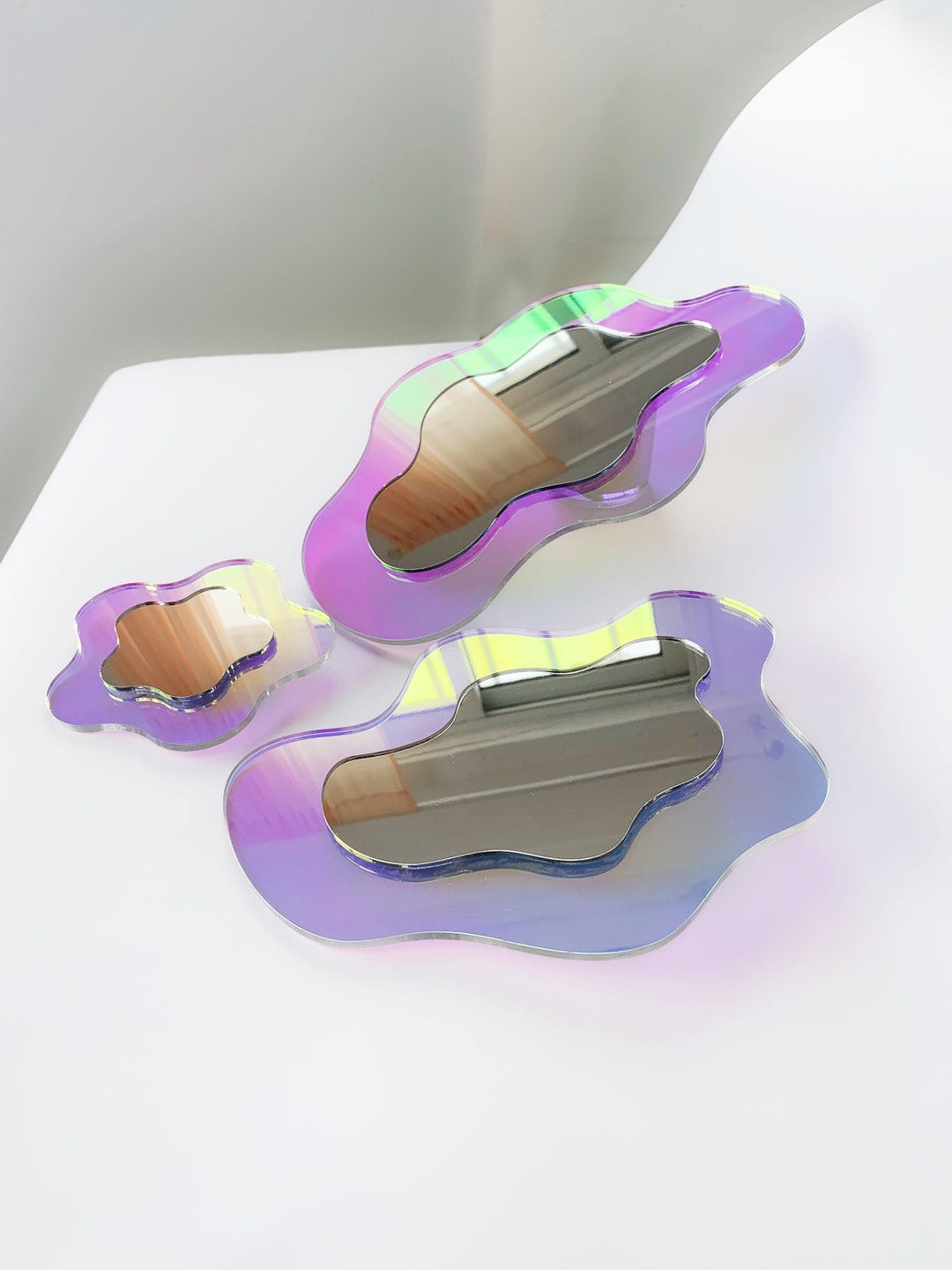 Wiggle Reflector Set - Set of 3 Mirrors - Wavy Acrylic Mirror Wiggly ...