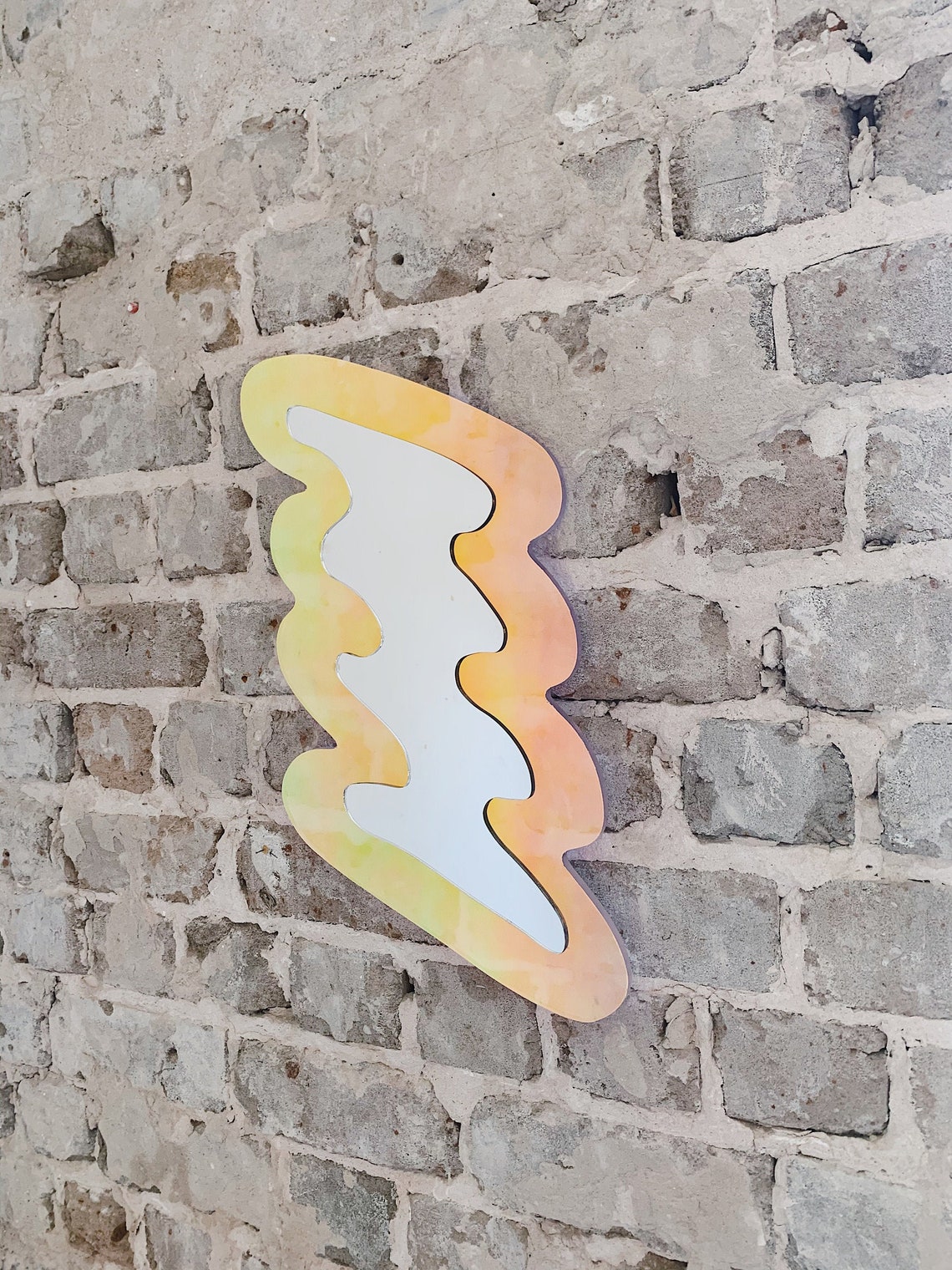 Squiggle Reflector Wavy Acrylic Mirror Wiggly Mirror - Etsy