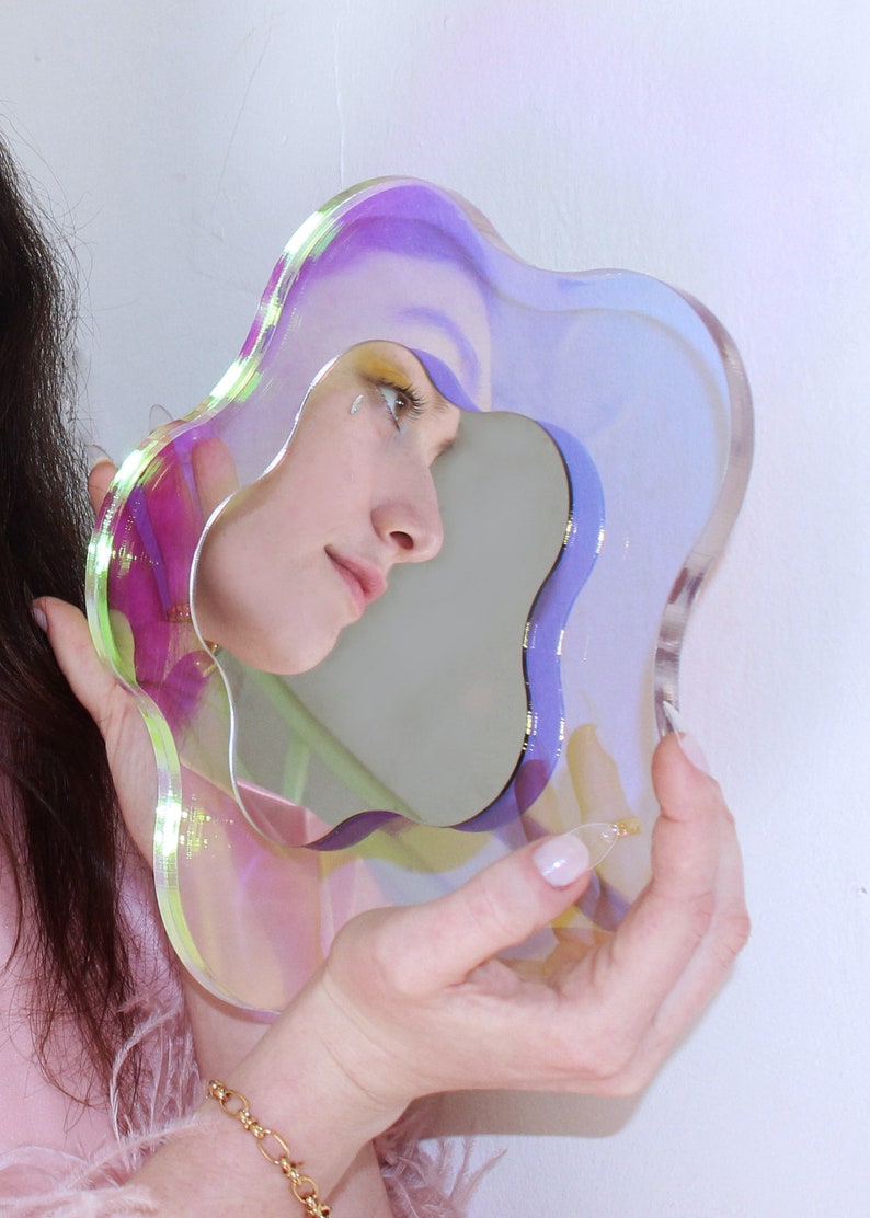 Flowy Flower Reflector - Wavy Acrylic Mirror Wiggly Mirror Amorphic ...