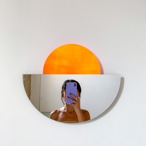 Sunset Neon Reflector - Artistic Acrylic Mirror Holographic Neon ...