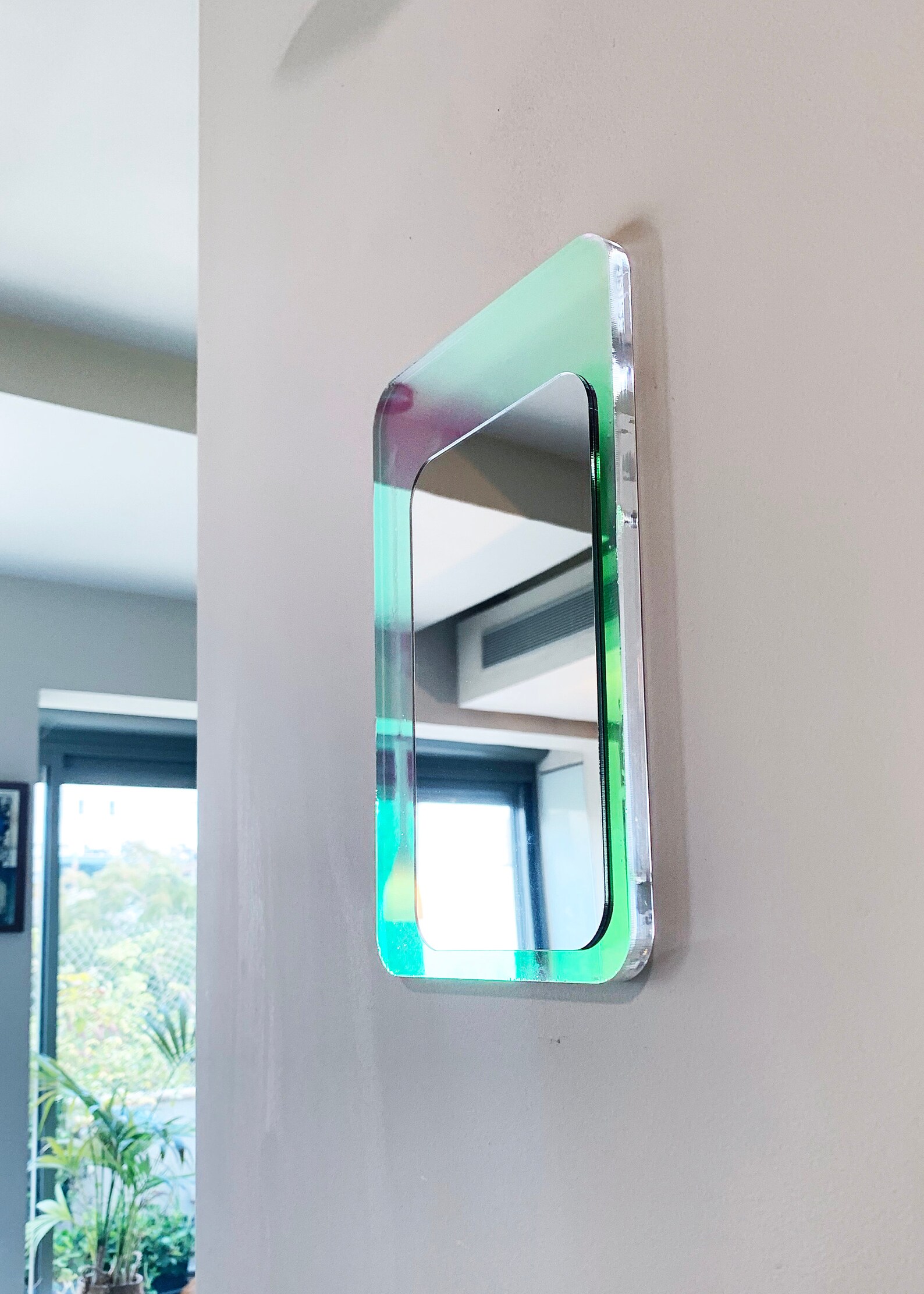 Retro Square Reflector Wavy Acrylic Mirror Wiggly Mirror - Etsy