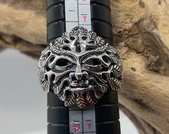 STERLING SILVER - Green Man Silver Coin Pendant - Double Sided - Triple ...