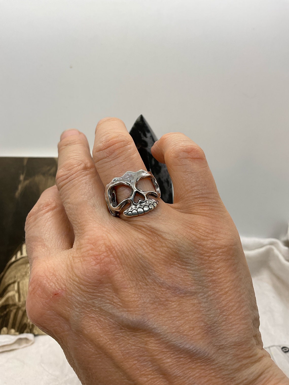 Skull Face Ring - Etsy