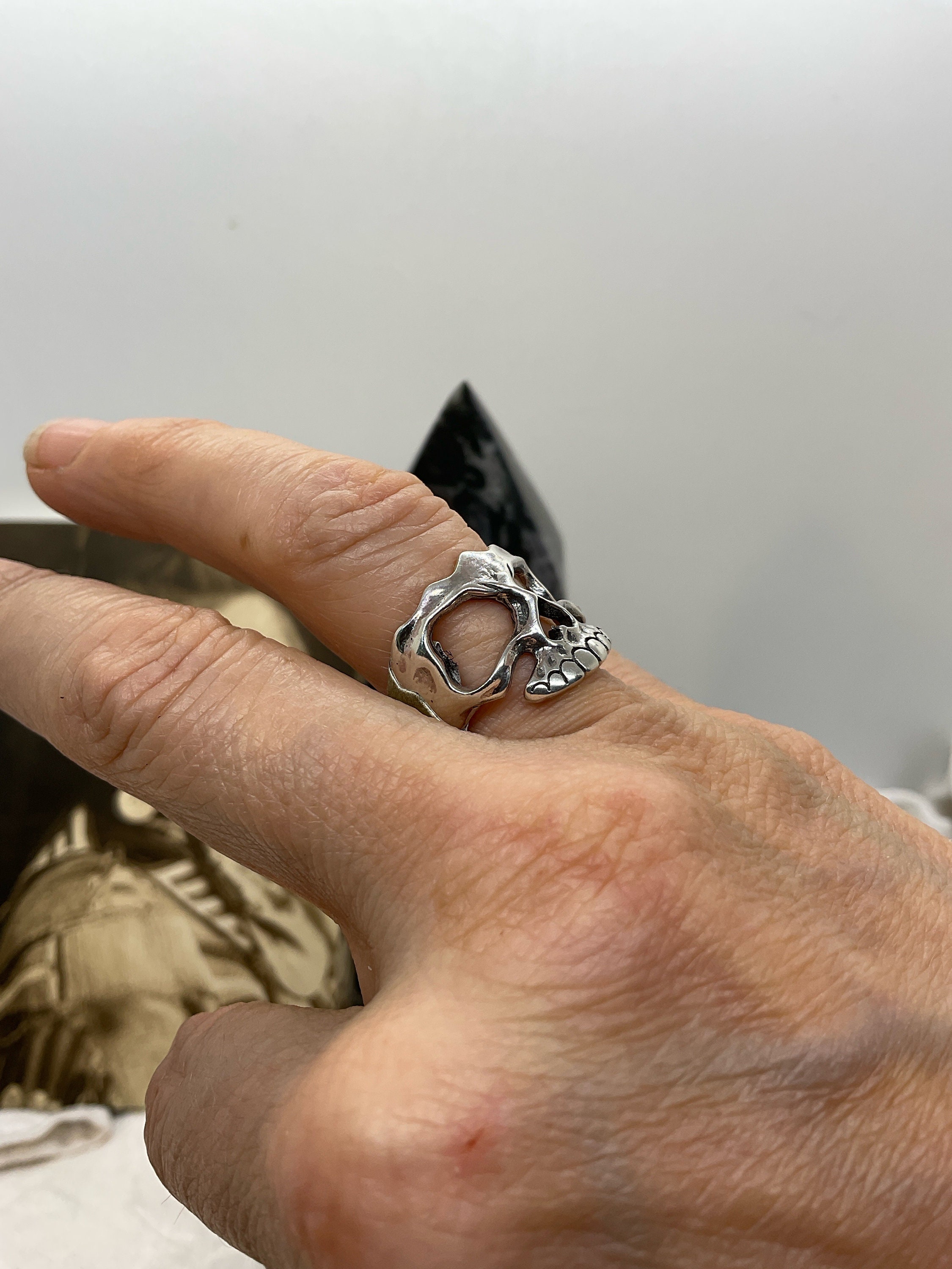 Skull Face Ring - Etsy