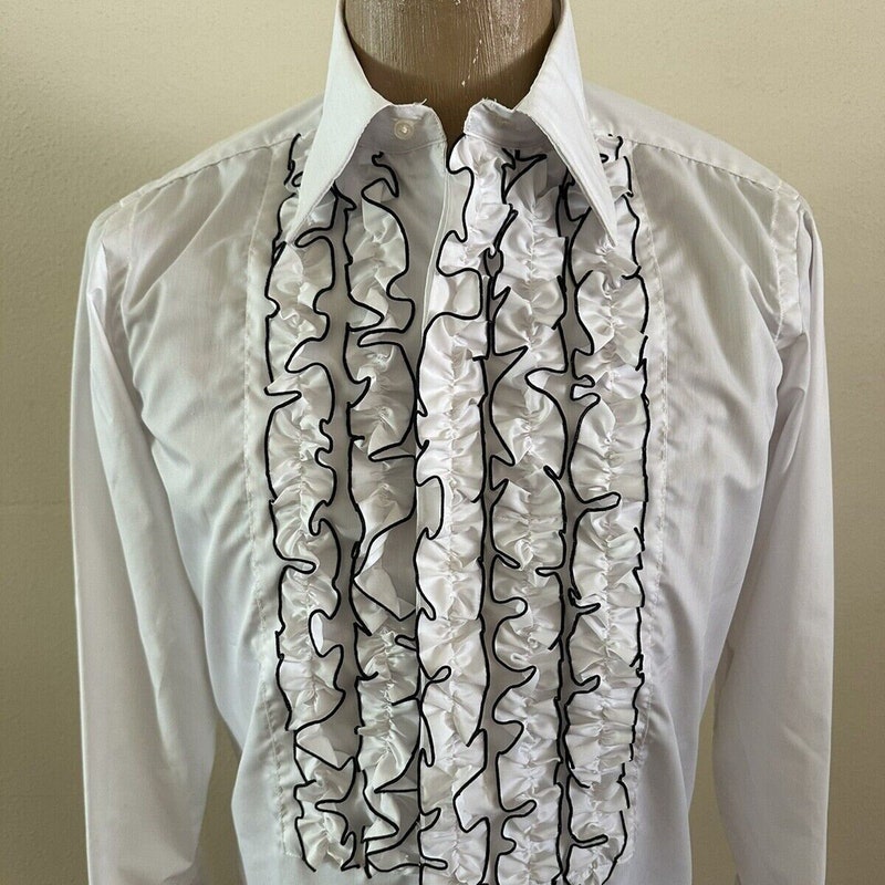 Ruffled Tuxedo Shirt - Etsy