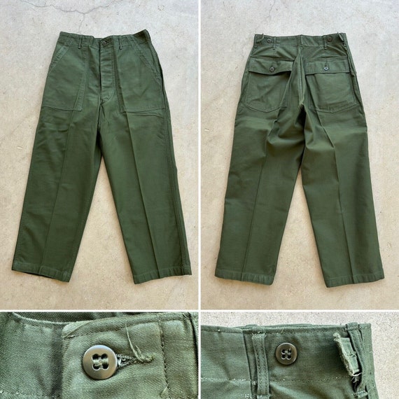 1960s US Army 2nd Model Type 1 OG 107 Cotton Sateen P… - Gem