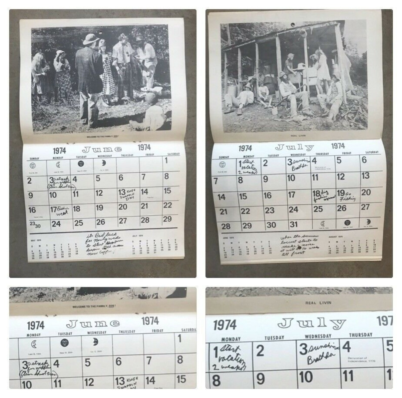 1974 HILLBILLY MOONSHINE Calendar Pin up Farm 12 Mo Novelty | Etsy