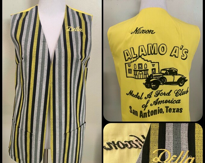 70s ALAMO As Car Club VEST Model A Ford Club of America San Antonio ...