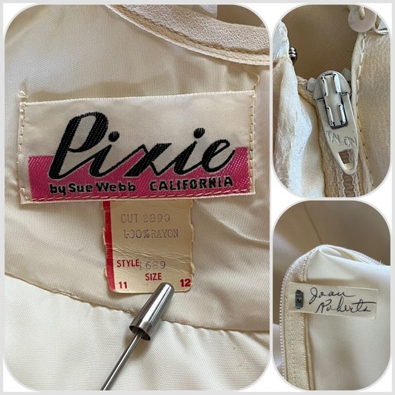 1960s PIXIE of California Sue Webb Mod Sheer Sleeve S… - Gem