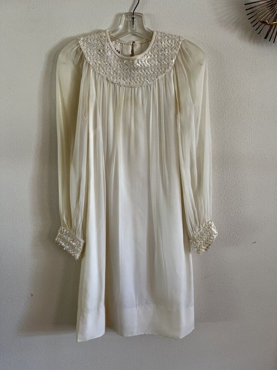1960s PIXIE of California Sue Webb Mod Sheer Sleeve S… - Gem