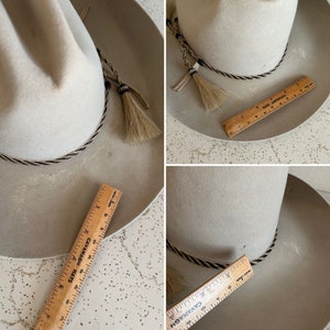 Salty 70s Vtg 101 RANCH Beaver 7 1/4 Hat HORSEHAIR HEADBAND Western ...