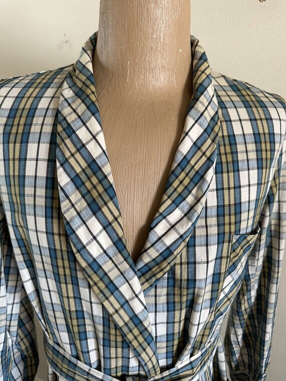 1960s PENNEYS TOWNCRAFT sz MEDIUM All Cotton Plaid Ro… - Gem