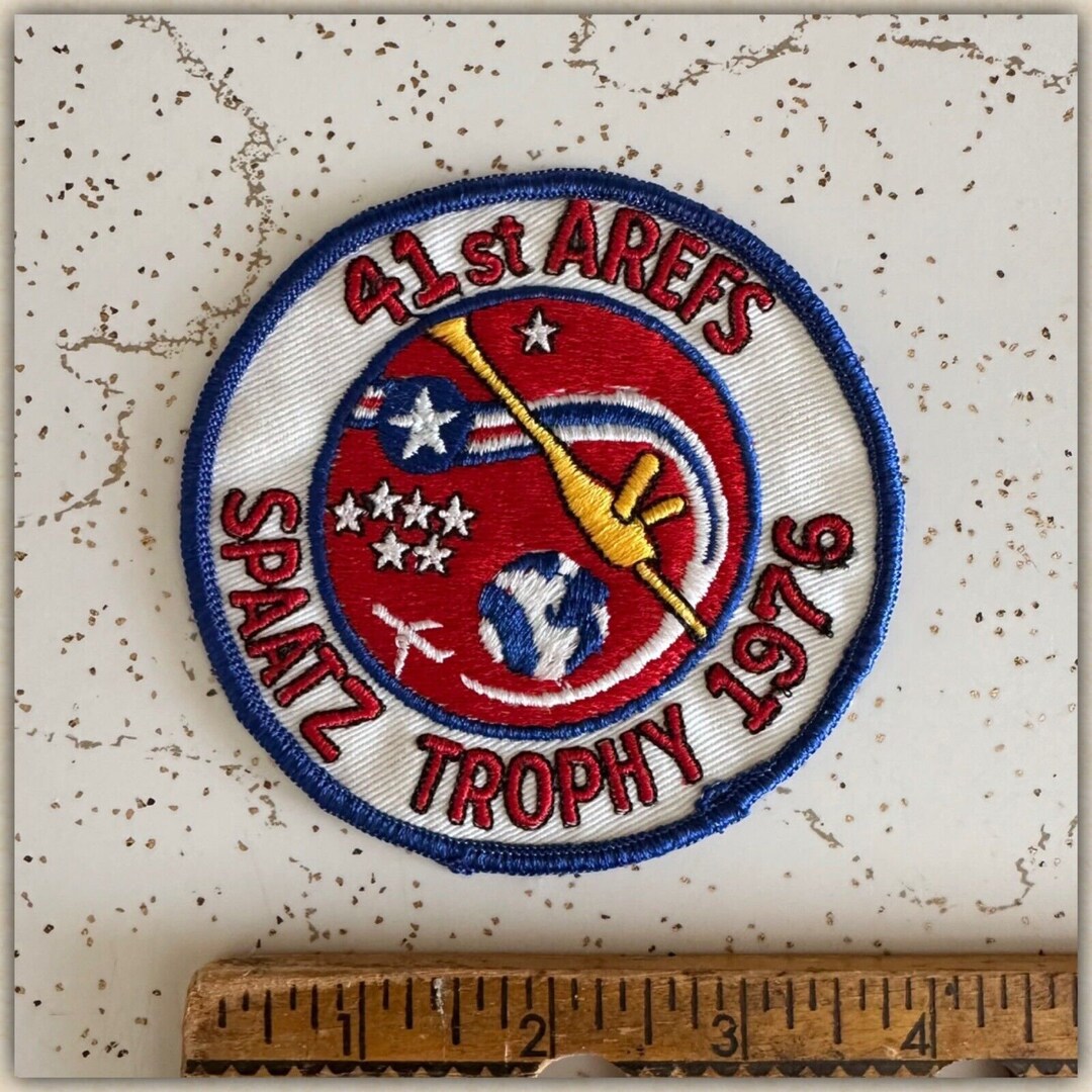 1970s Vtg USAF 41st Air Refueling Squadron SPAATZ TROPHY Patch 1976 Air ...