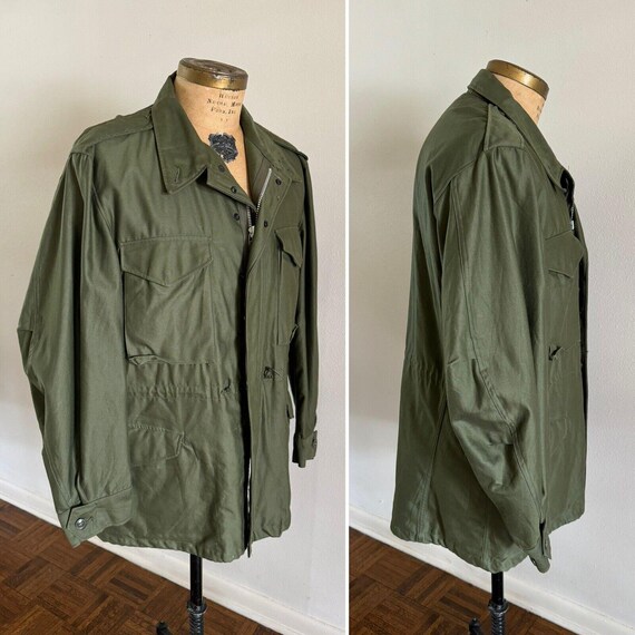 1950s U S Army Sateen OG-107 Field Jacket REGULAR LAR… - Gem