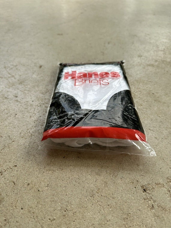 NIP 1987 HANES Cotton Briefs 2 Pack White Underwear S… - Gem
