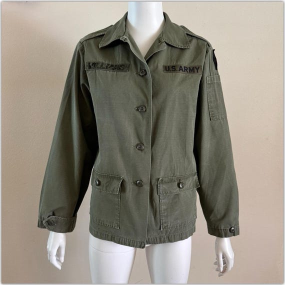 1970s Vintage US Army Nurse Corps Ripstop Poplin OG 1… - Gem