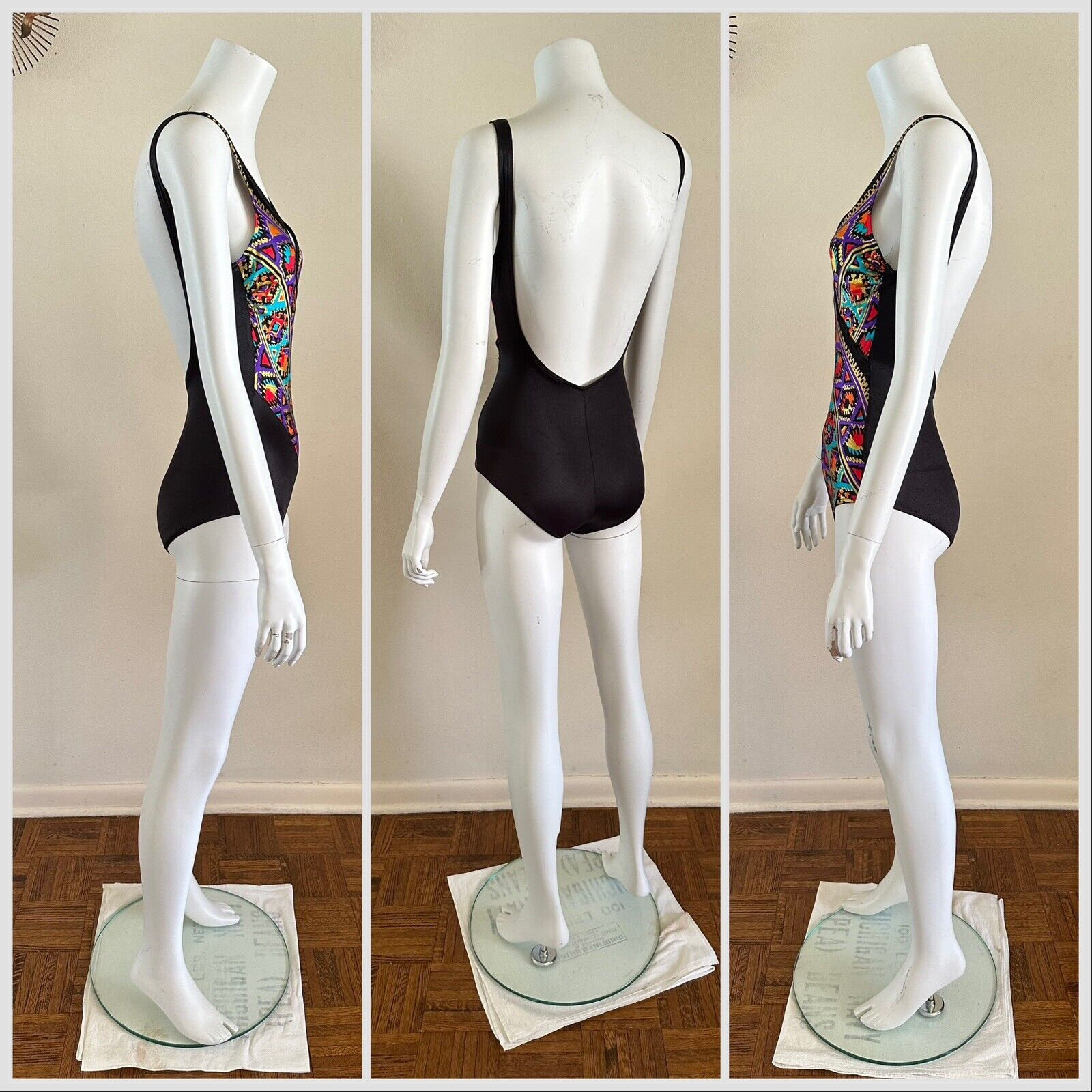 1980s Catalina Swimsuit One Piece Bathing Suit Aztec Swim Resort Surf