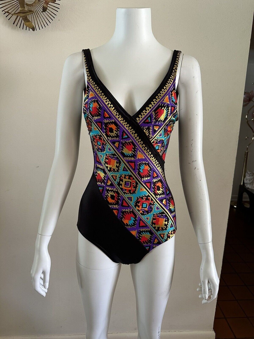1980s Catalina Swimsuit One Piece Bathing Suit Aztec Swim Resort Surf ...