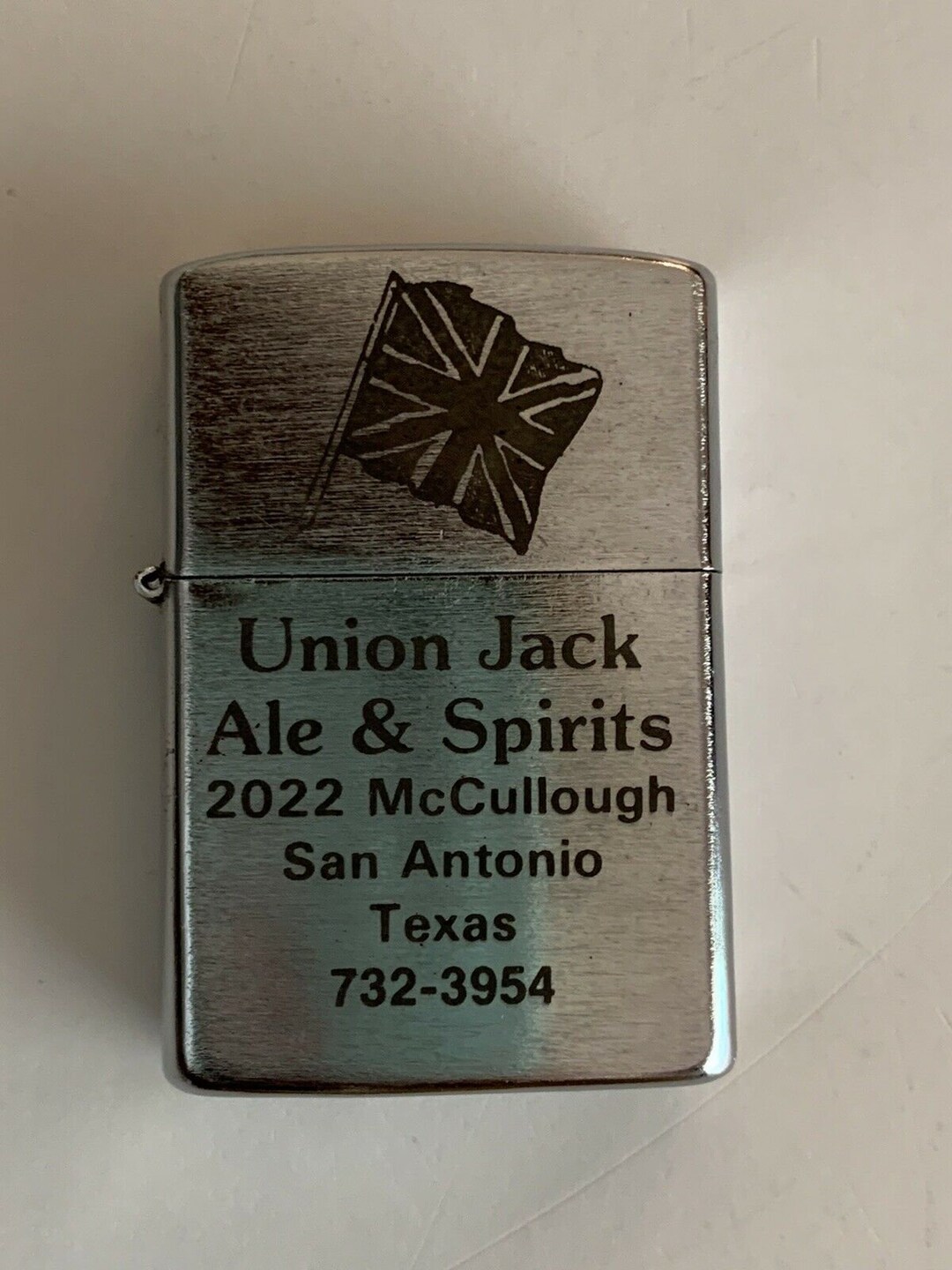 Vintage My-Lite Flip Top Lighter: Union Jack Ale Advertising, San ...