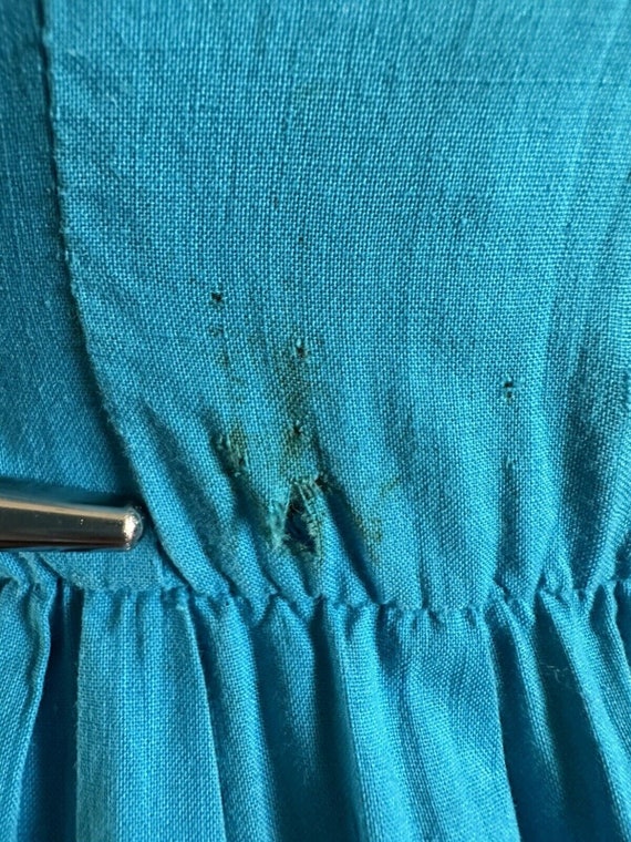 1950s Western Patio Dress Ric Rac Southwestern Cotton… - Gem