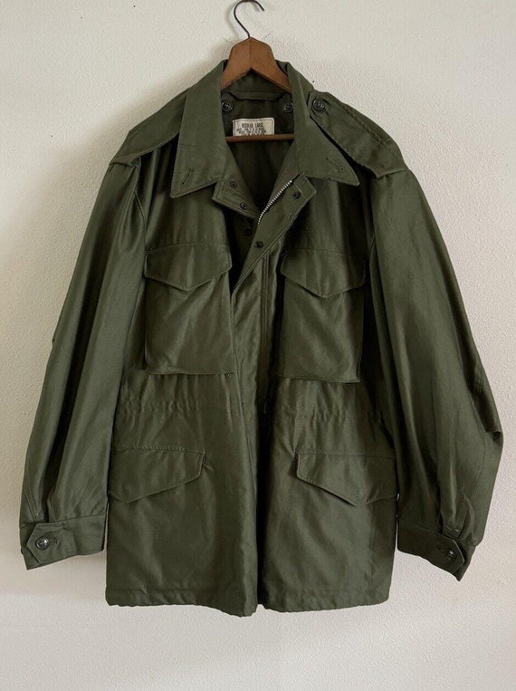 1950s U S Army Sateen OG-107 Field Jacket REGULAR LAR… - Gem