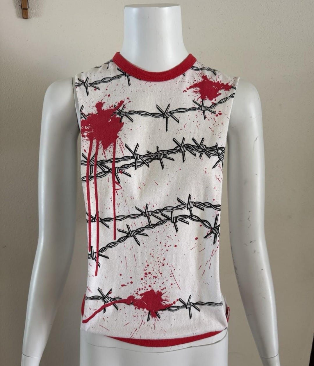 Vintage Fame London Barbed Wire Tank Top: 1970s Punk Rock Cut Off - Etsy