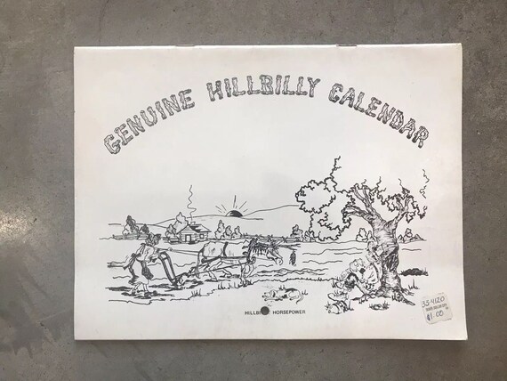 1974 HILLBILLY MOONSHINE Calendar Pin up Farm 12 Mo Novelty | Etsy