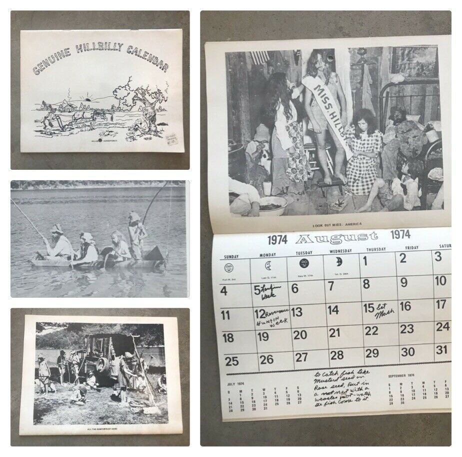 1974 HILLBILLY MOONSHINE Calendar Pin up Farm 12 Mo Novelty | Etsy