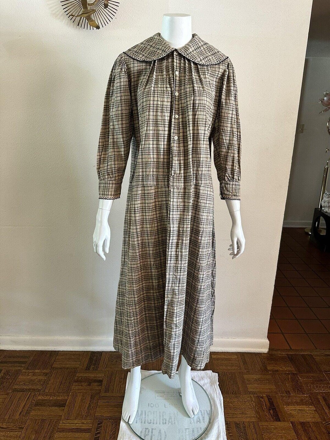 1920s Plaid Cotton Chore Dress: Antique Workwear With MOP Buttons - Etsy