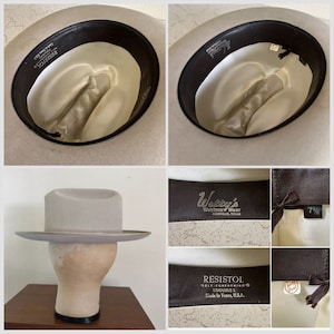 1970s RESISTOL San Antonio OR 7 1/8 Long OVAL Hat Fedora Cowboy Western 70s Cowboy Rodeo Ranch ...