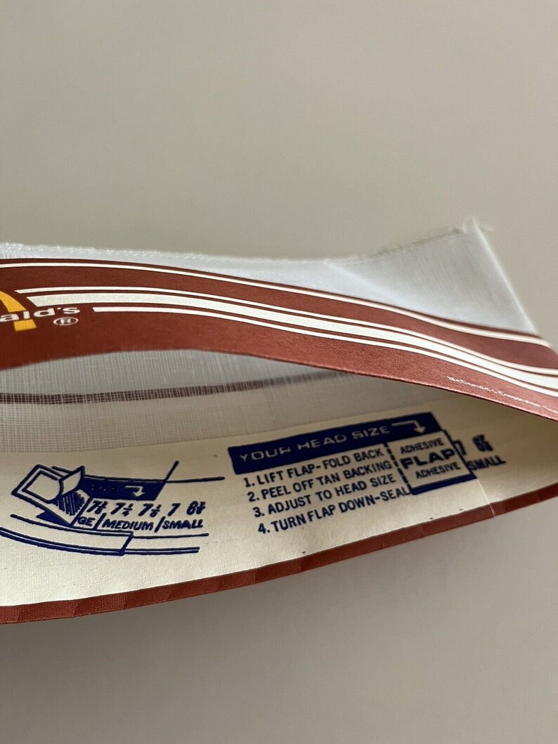 70s Mcdonalds Unused Employee Mesh Paper Hat & MAYOR Mccheese Hand ...