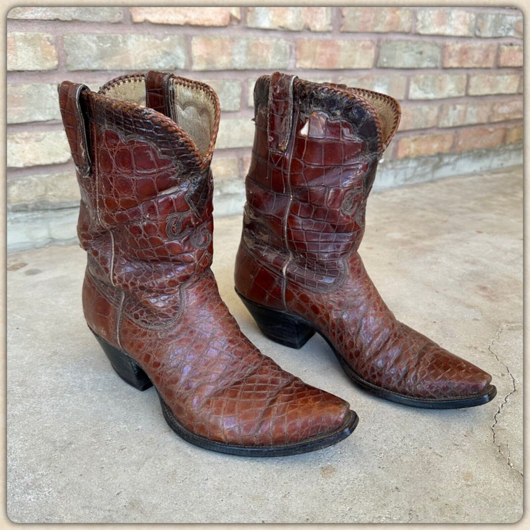 1950s Full ALLIGATOR LUCCHESE San Antonio Texas Cowboy Western Boots ...
