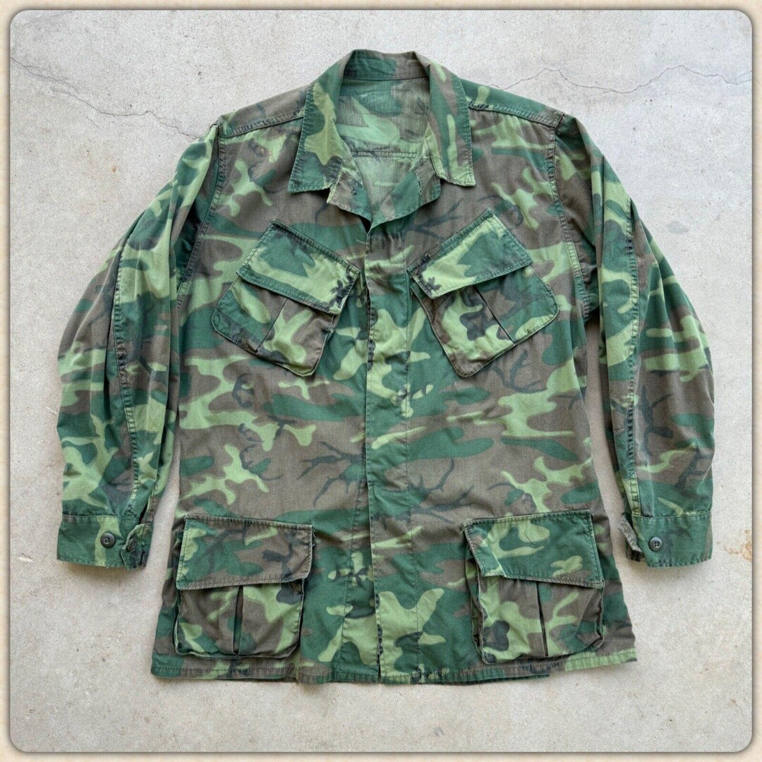 1960s USMC ERDL Cotton Poplin Large Regular Camo Slant Pocket Jungle ...