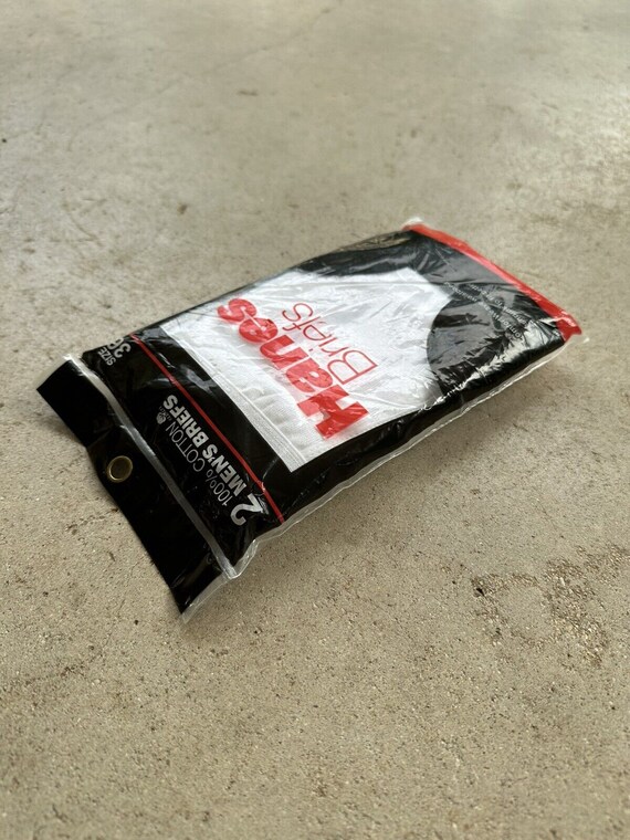 NIP 1987 HANES Cotton Briefs 2 Pack White Underwear S… - Gem