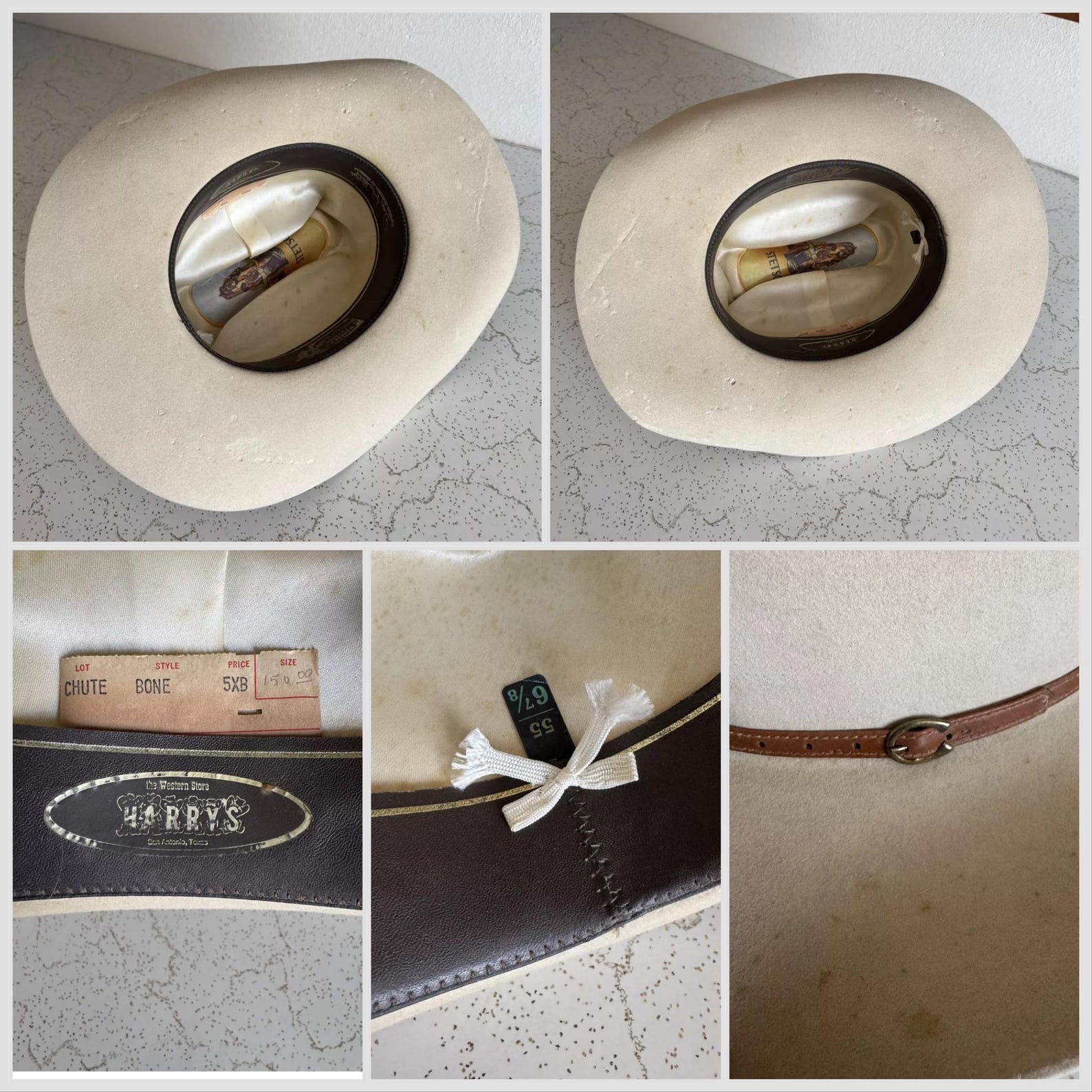 Vintage 1990s Stetson DEE PICKETT 5x Beaver Chute Cowboy Hat - Size 6 7 ...