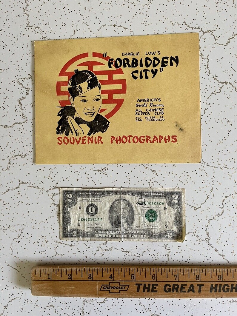 1940s WWII 40s Charlie Lows Forbidden City San Francisco - Etsy