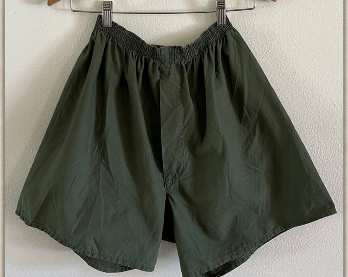 1960s US ARMY OD Green Boxer Shorts Drawers Cotton Military Utility ...