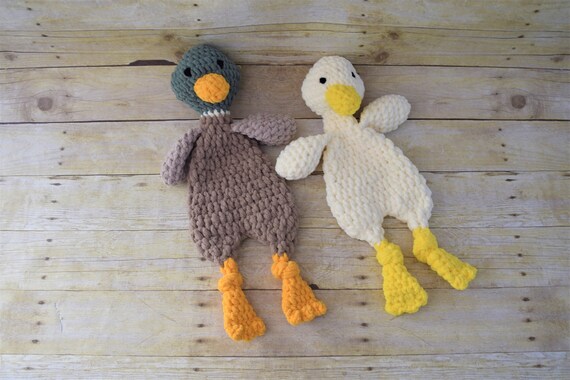 Duck Snuggler Duck Rag Doll Lovey Snuggler Duck - Etsy