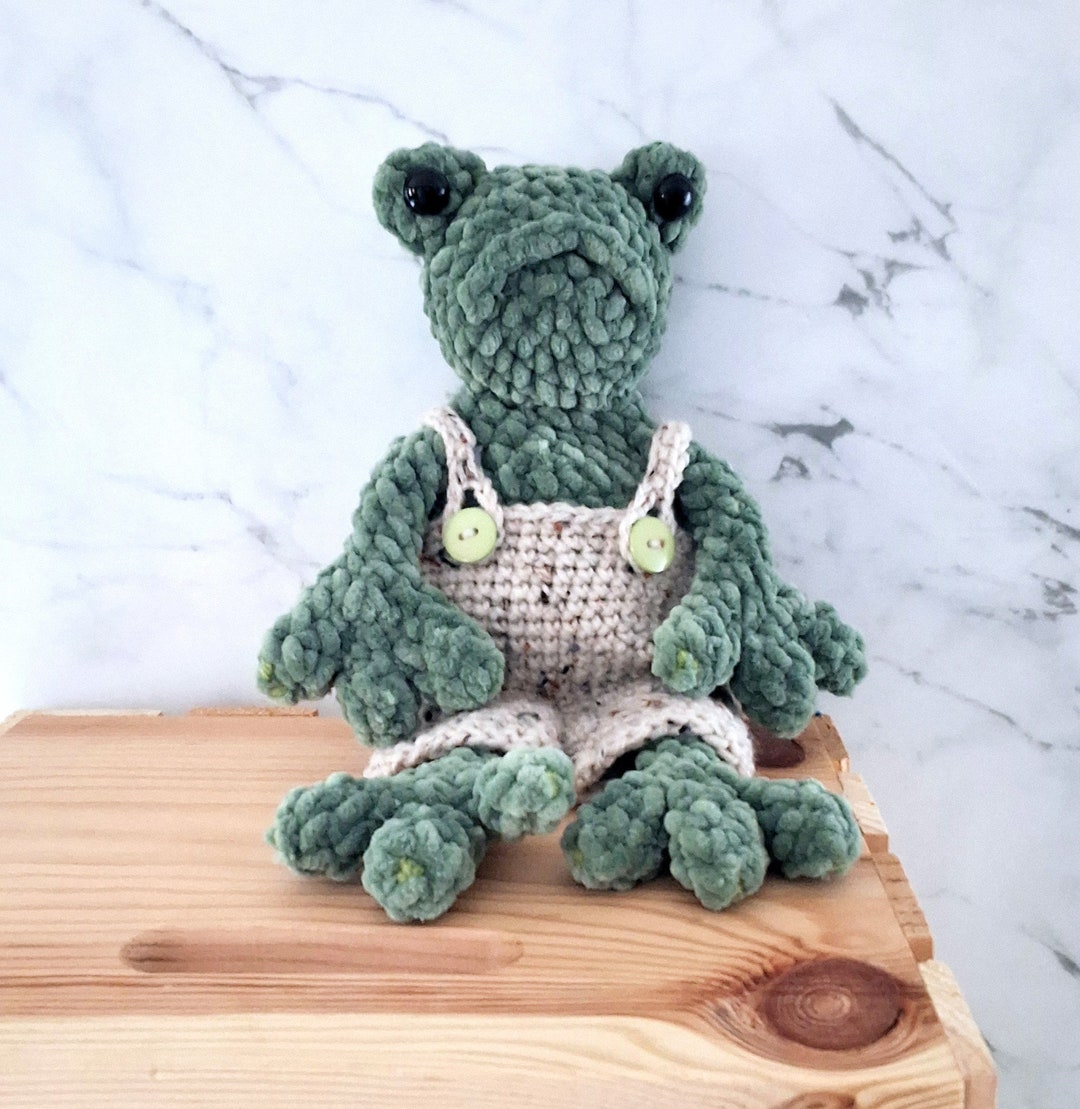 Frog Plushie Herbert the Frog - Etsy