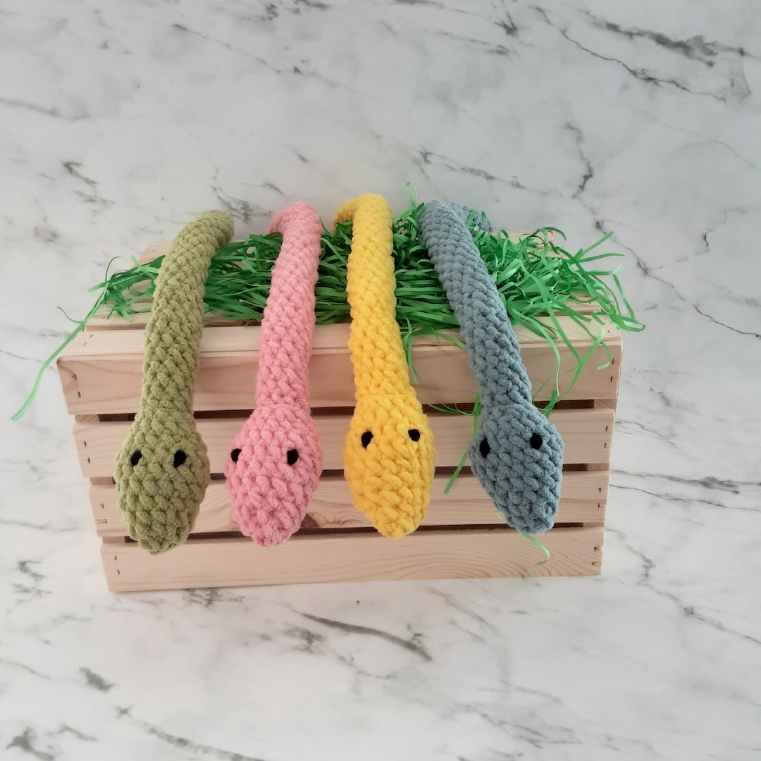 Snake Plushie Amigurumi Lovey Stuffie Snuggler Ready - Etsy