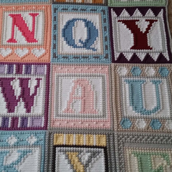 Crochet Popcorn Stitch Alphabet Pattern - Etsy